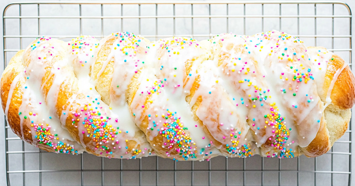 Best Vanilla Glazed Easter Bread
