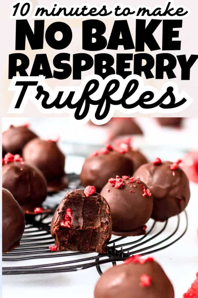 Easy No Bake Raspberry Chocolate Truffles