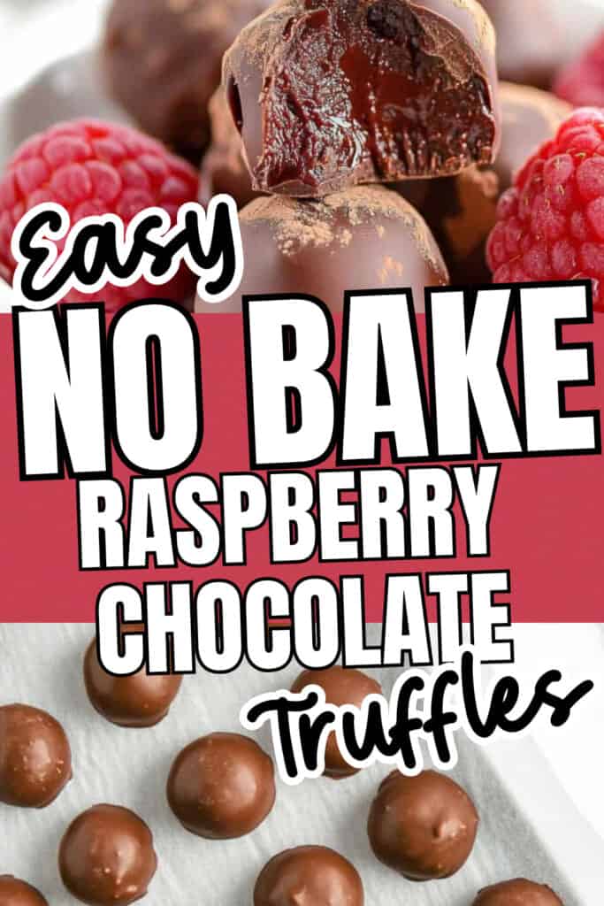 Easy No Bake Raspberry Chocolate Truffles