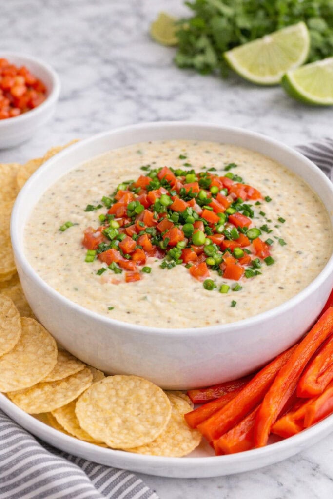 Crowd Pleaser Slow Cooker White Queso Dip