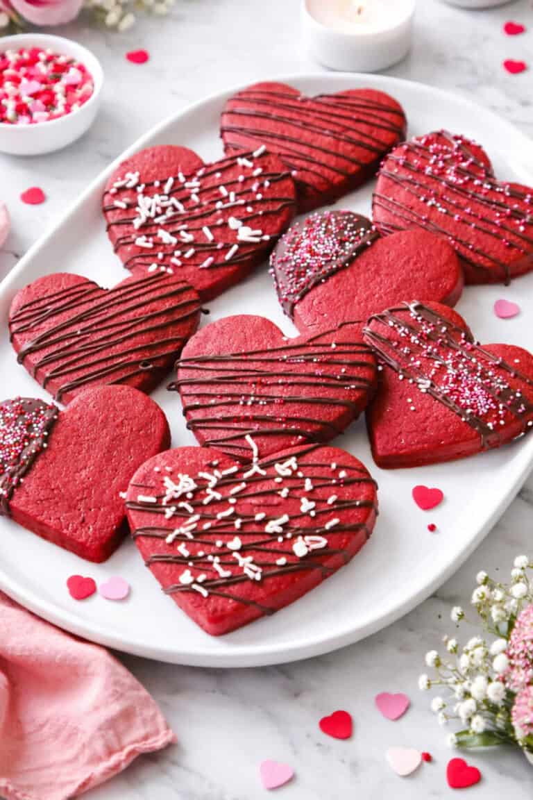Heart-Shaped Red Velvet Cut-Out Cookies