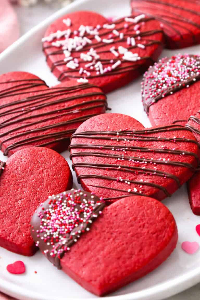 Heart-Shaped Red Velvet Cut-Out Cookies