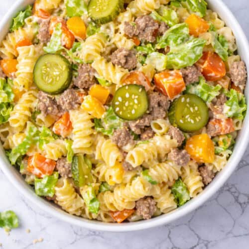 Easy & Tasty Big Mac Pasta Salad