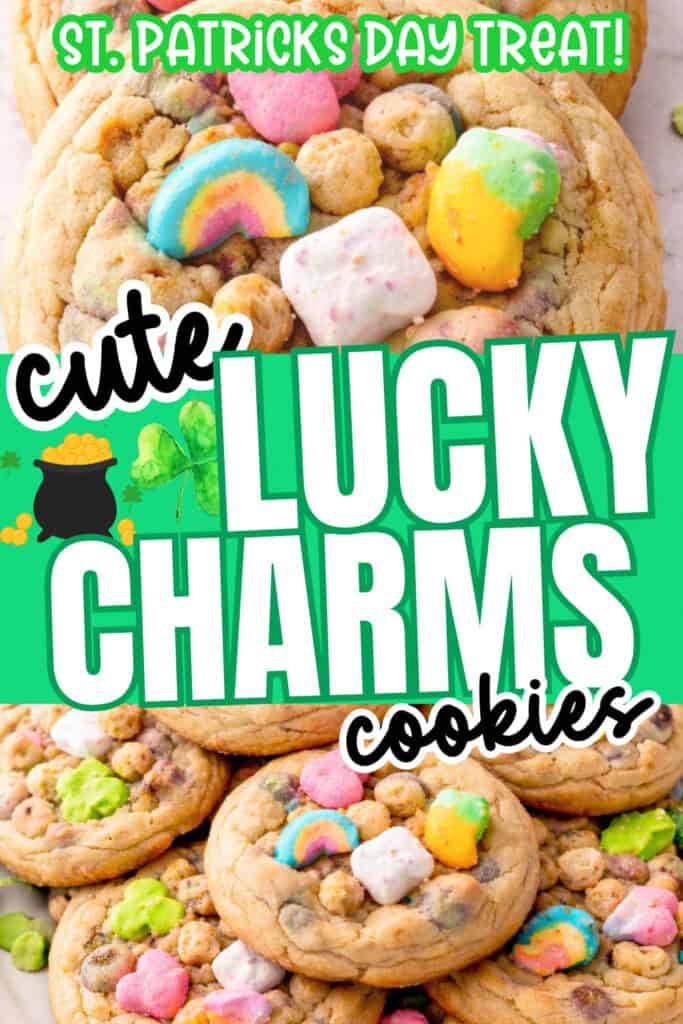 Cute Lucky Charms Cookies for St. Patrick's Day Fun